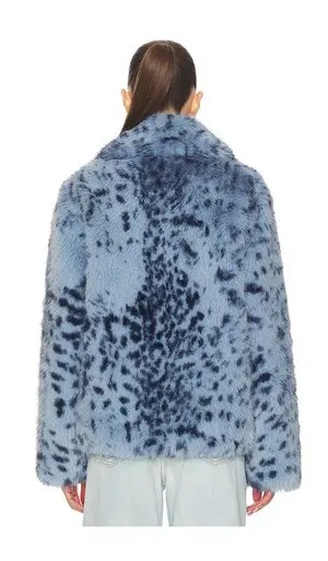 LAMARQUE Ravenna Faux Fur Coat - Blue Leopard