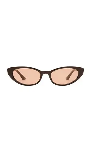 LUV LOU The Blair Sunglasses - Dark Chocolate & Gold Mono