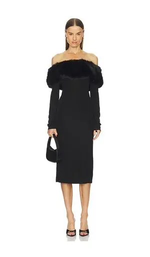 L'academie Nara Midi Dress - Black