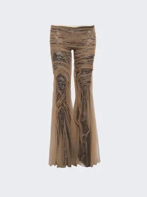 DI PETSA Lace Flared Trousers - Black