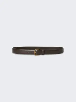 THE ROW Classic Calfskin Leather Belt Brown