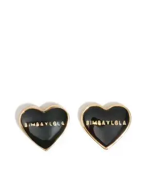 Bimba Y Lola Heart Earrings - Black