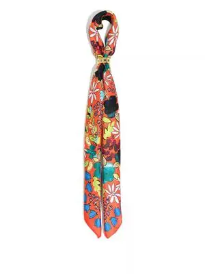 Bimba Y Lola Floral Scarf Charm - Orange