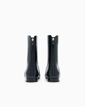 Giorgio Armani Patent-leather Ankle Boots