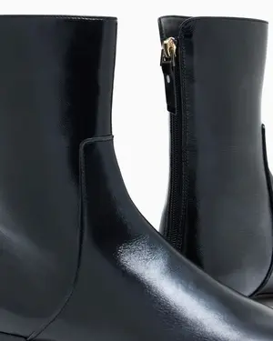 Giorgio Armani Patent-leather Ankle Boots