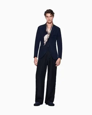 Giorgio Armani Viscose Technical Twill Single-breasted Jacket