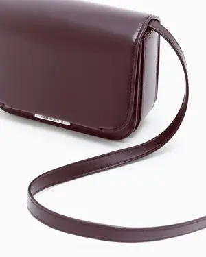 Giorgio Armani Leather Shoulder Bag - Red
