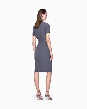 Giorgio Armani Midi Dress In Washed Silk Crêpe