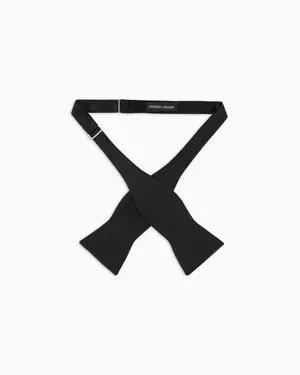 Giorgio Armani Silk Self-tie Bow Tie - Black