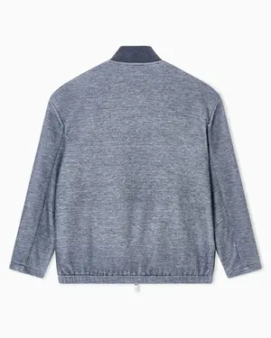 Giorgio Armani Blouson In Modal And Cashmere Jersey Fleece