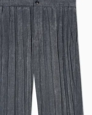 Giorgio Armani Flat-front Pleated Trousers