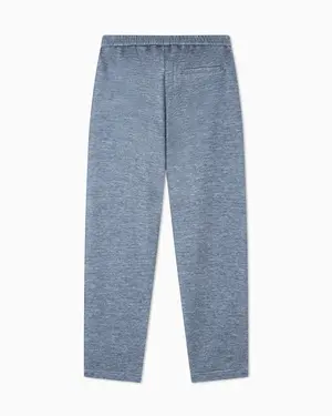 Giorgio Armani Flat-front Trousers In Modal And Cashmere Jersey Fleece