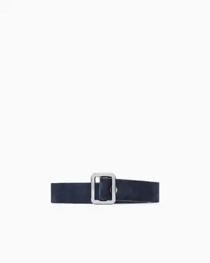 Giorgio Armani Suede Belt Blue