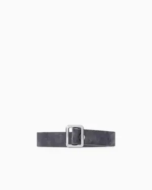 Giorgio Armani Suede Belt Grey