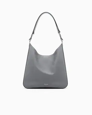 Giorgio Armani Leather Hobo Bag - Grey
