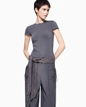 Giorgio Armani Woven Suede Belt