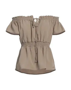 Guess Off-the-shoulder Gathered Top - Beige