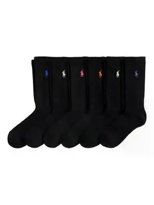Polo Ralph Lauren Pony-embroidered Socks Pack - Black