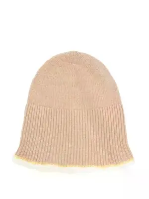 BARRIE Ribbed-trim Beanie - Neutrals