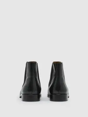 REISS Elba Leather Chelsea Boots - Black