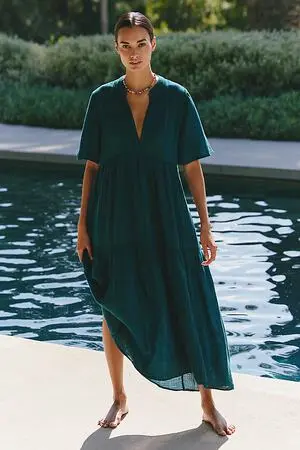 CELANDINE The Kallie Maxi Dress - Deep Indigo