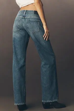 7 For All Mankind Low-rise Straight-leg Jeans