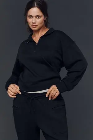 Daily Practice Willow Half-zip Sweatshirt - Black