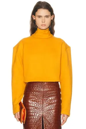 Saint Laurent Turtleneck Sweatshirt - Moutarde