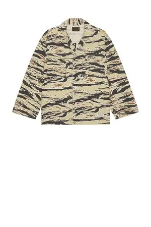 WACKO MARIA Tigercamo Army Shirt In Brown