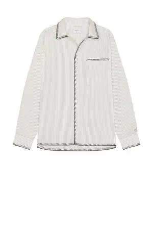 PERCIVAL Index Stripe Pearce Shirt In Grey