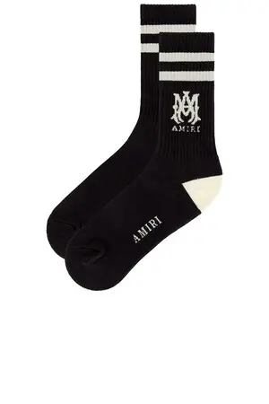 Amiri Ma Stripe Socks - Black