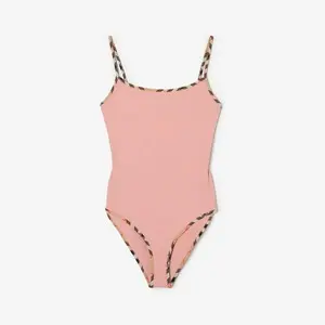 Burberry Check Trim Swimsuit - Begonia Pink
