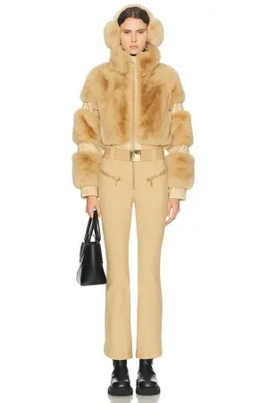 Goldbergh Lieke Ski Suit In Tan - Caramello