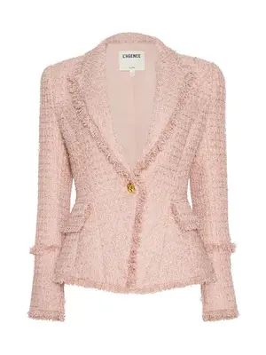 L'Agence Kaisley Tweed Blazer - Dusty Pink
