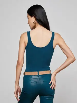 L'Agence Nica Scoopneck Bodysuit - Deep Teal
