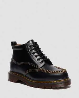 Dr. Martens Lowell Chukka Moc Toe Leather Ankle Boots - Black