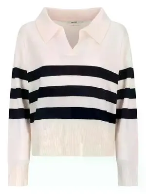 NOTSHY Irina Striped Polo-collar Sweater