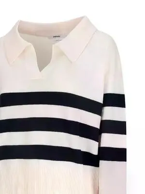 NOTSHY Irina Striped Polo-collar Sweater
