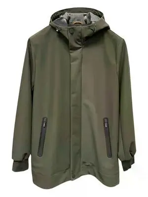 HÈSKIMO Zip-fastening Hooded Coat - Green