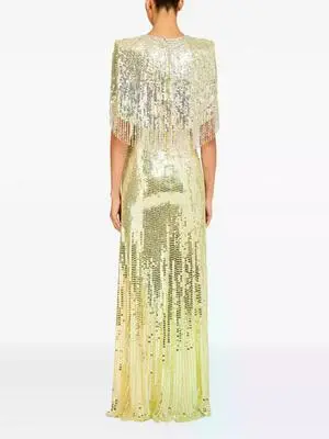Jenny Packham Blake Sequin-embellished Maxi Dress - Yellow