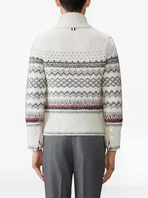 Thom Browne Donegal Knitted Tweed Cardigan
