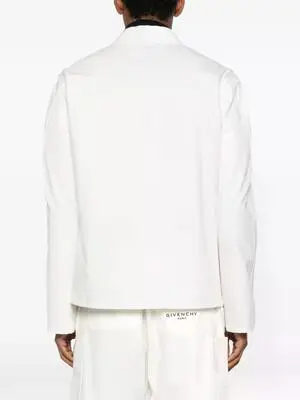 Givenchy Embroidered-logo Denim Jacket - Neutrals