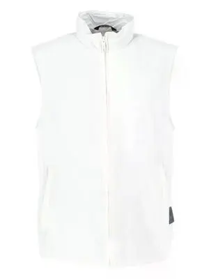 FAY Zip Sleeveless Gilet - White