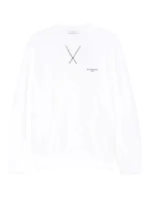 Givenchy Embroidered Logo Cotton Sweatshirt - White