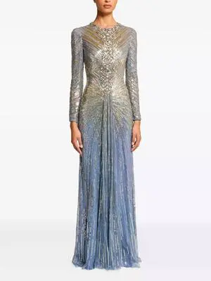 Jenny Packham Wiona Sequin-embellished Gown - Blue