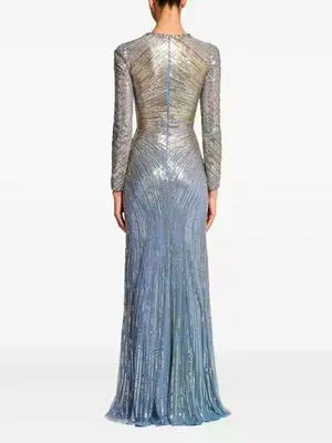 Jenny Packham Wiona Sequin-embellished Gown - Blue