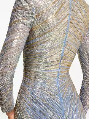 Jenny Packham Wiona Sequin-embellished Gown - Blue
