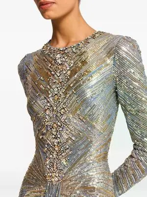 Jenny Packham Wiona Sequin-embellished Gown - Blue