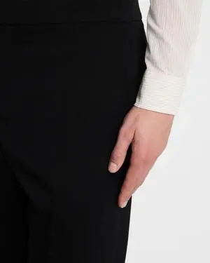Saint Laurent Slim Grain De Poudre Pants - Nero