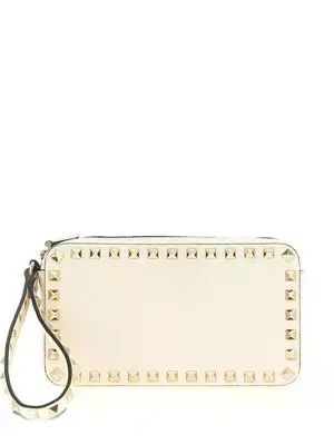 Valentino Garavani Rockstud Wrist-strap Clutch - Neutrals